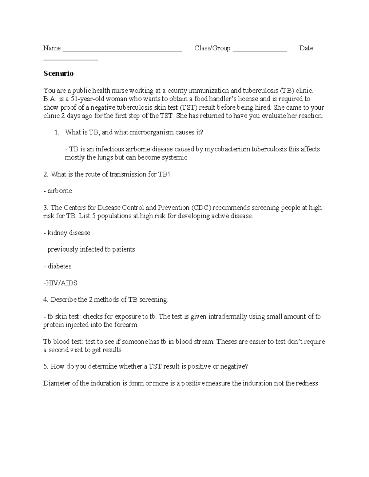 Case Study MS Week 15 - Name _________________________________ Class ...