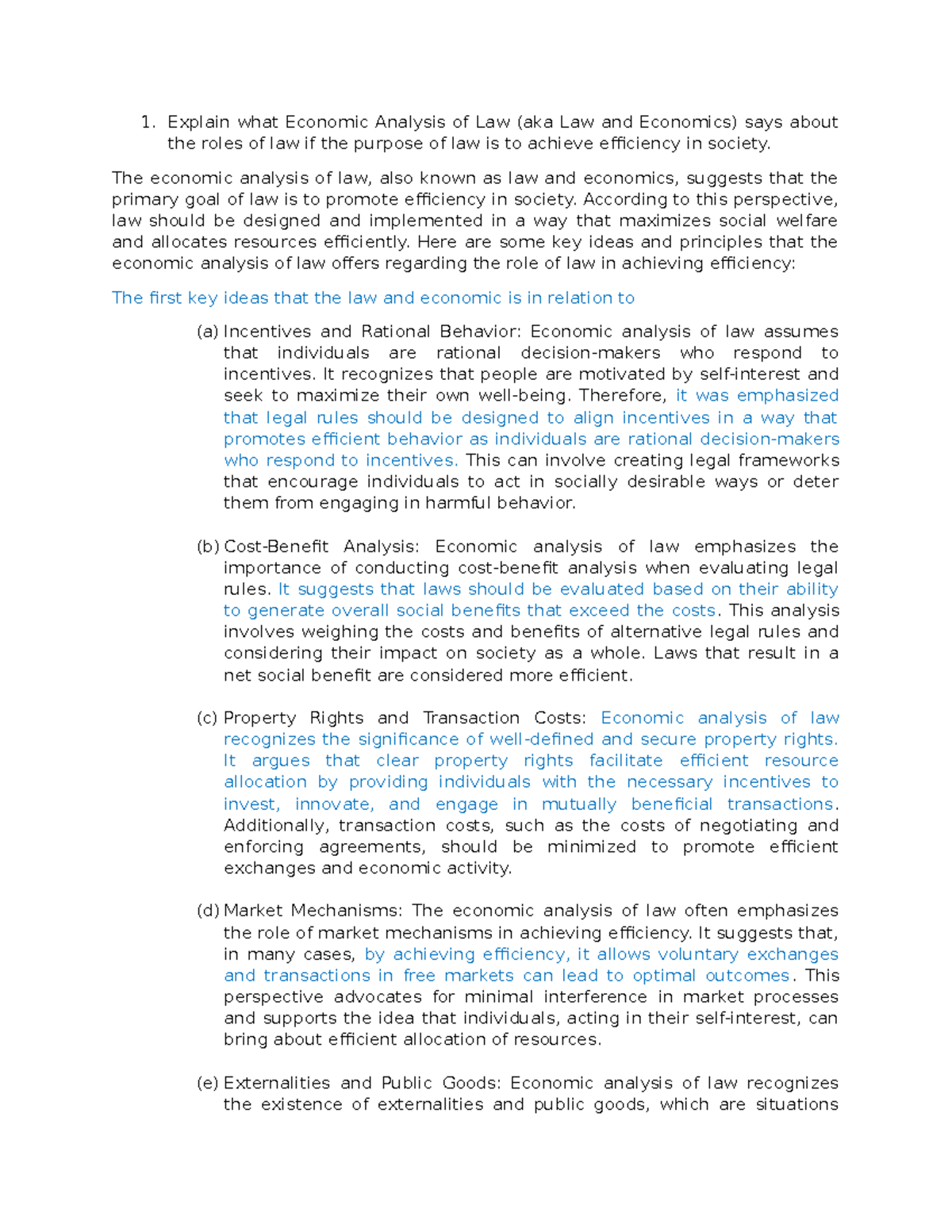 Economic Analysis of Law - The economic analysis of law, also known as ...