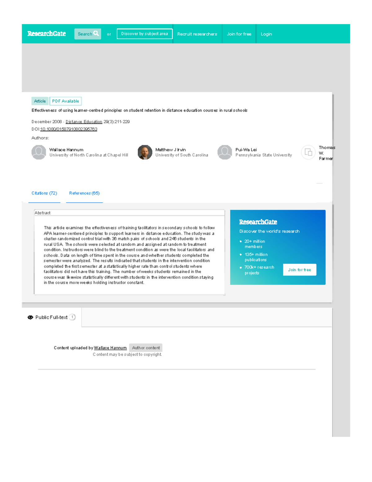 (PDF) Effectiveness of using learner-centred principles on student ...