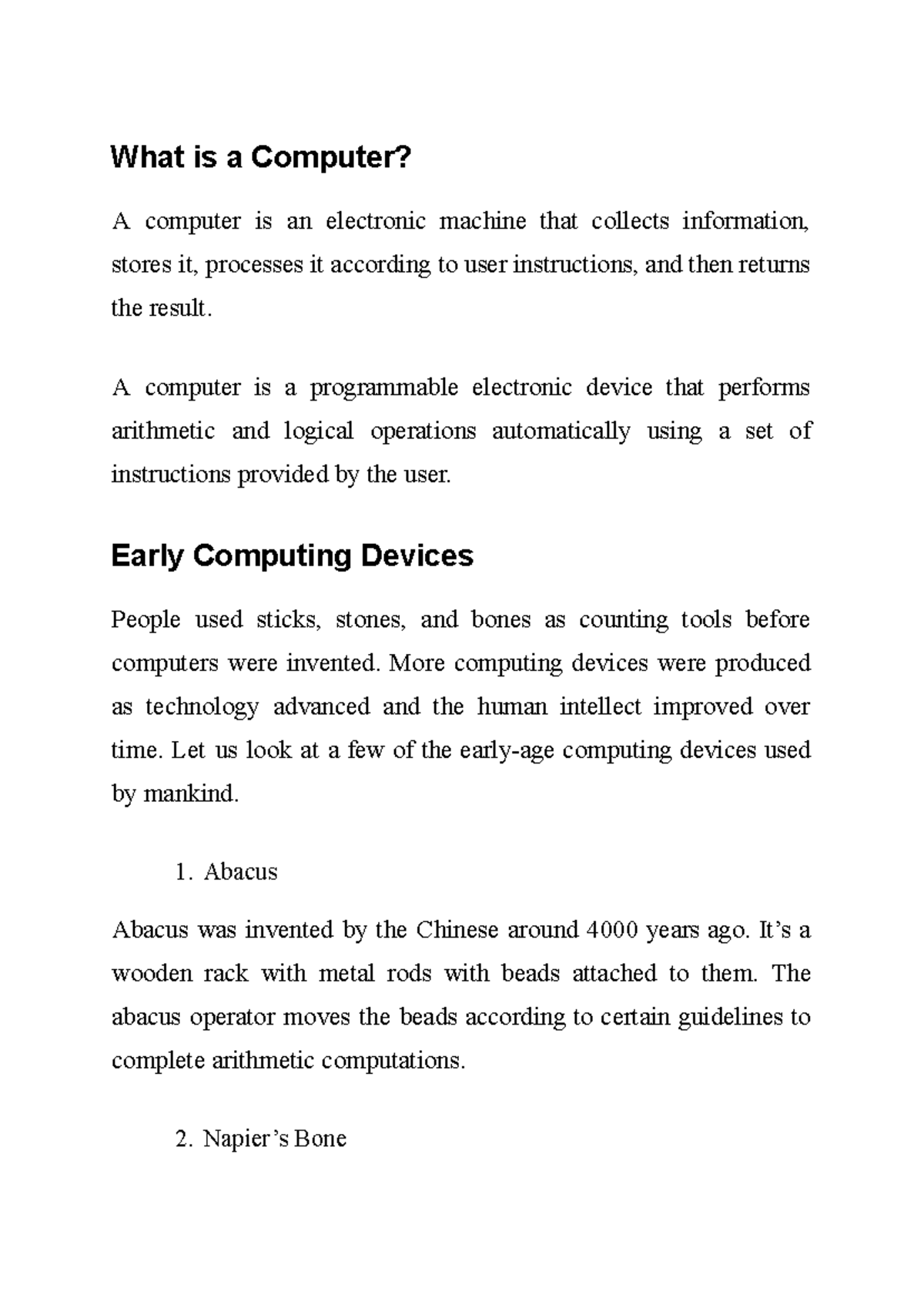 Computer - What is a Computer? A computer is an electronic machine that ...