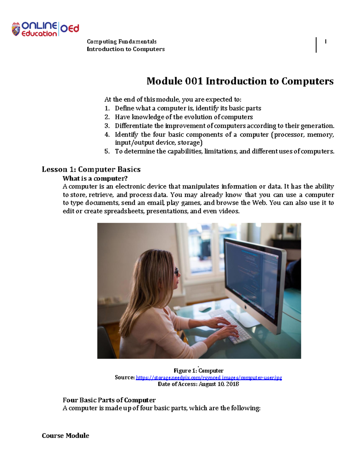 WEEK 1 - Misla 6111 - Read it as it is extremely useful - Introduction to Computers Course ...
