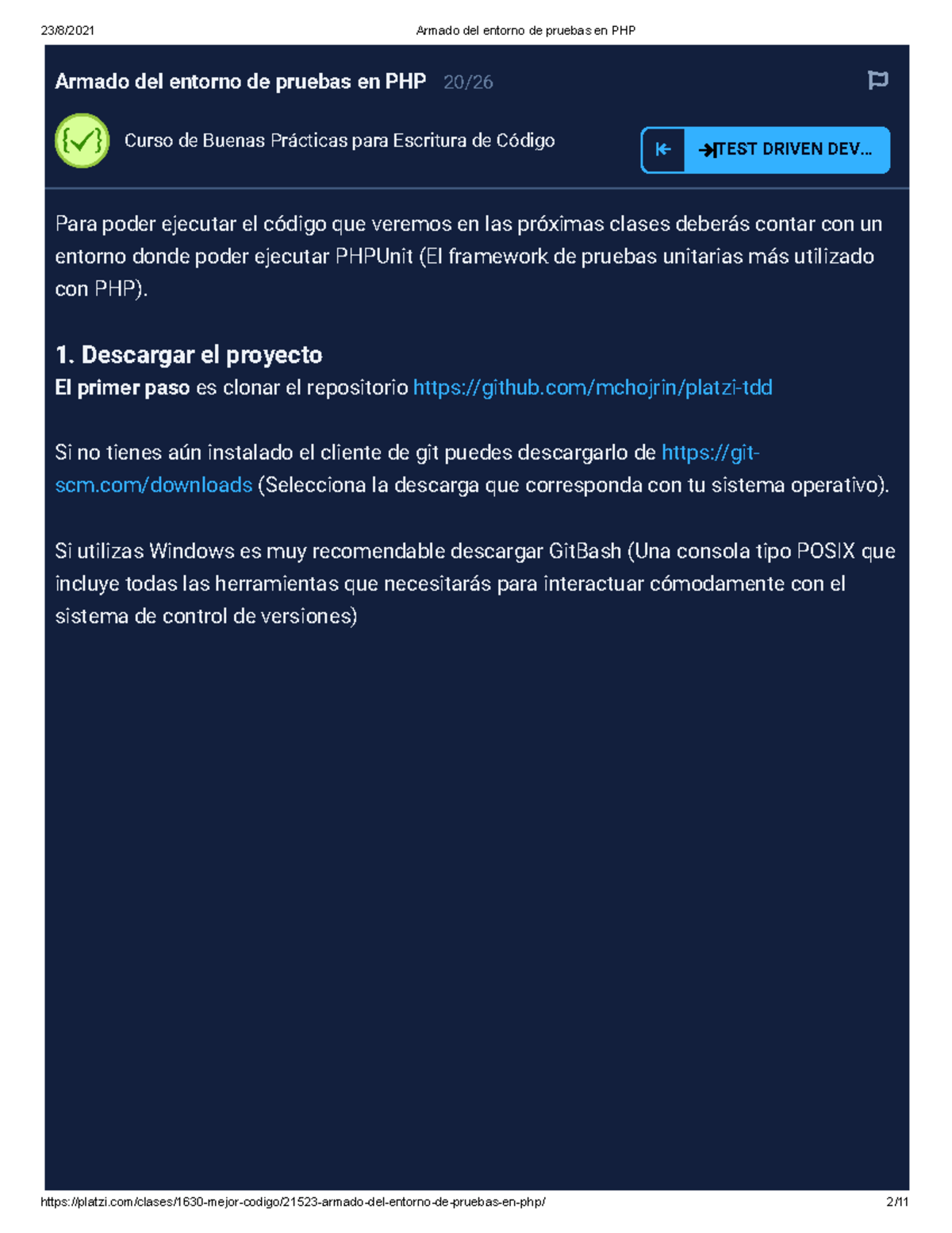 Armado del entorno de pruebas en PHP - Conocer los principios SOLID Principios SOLID: Single ...
