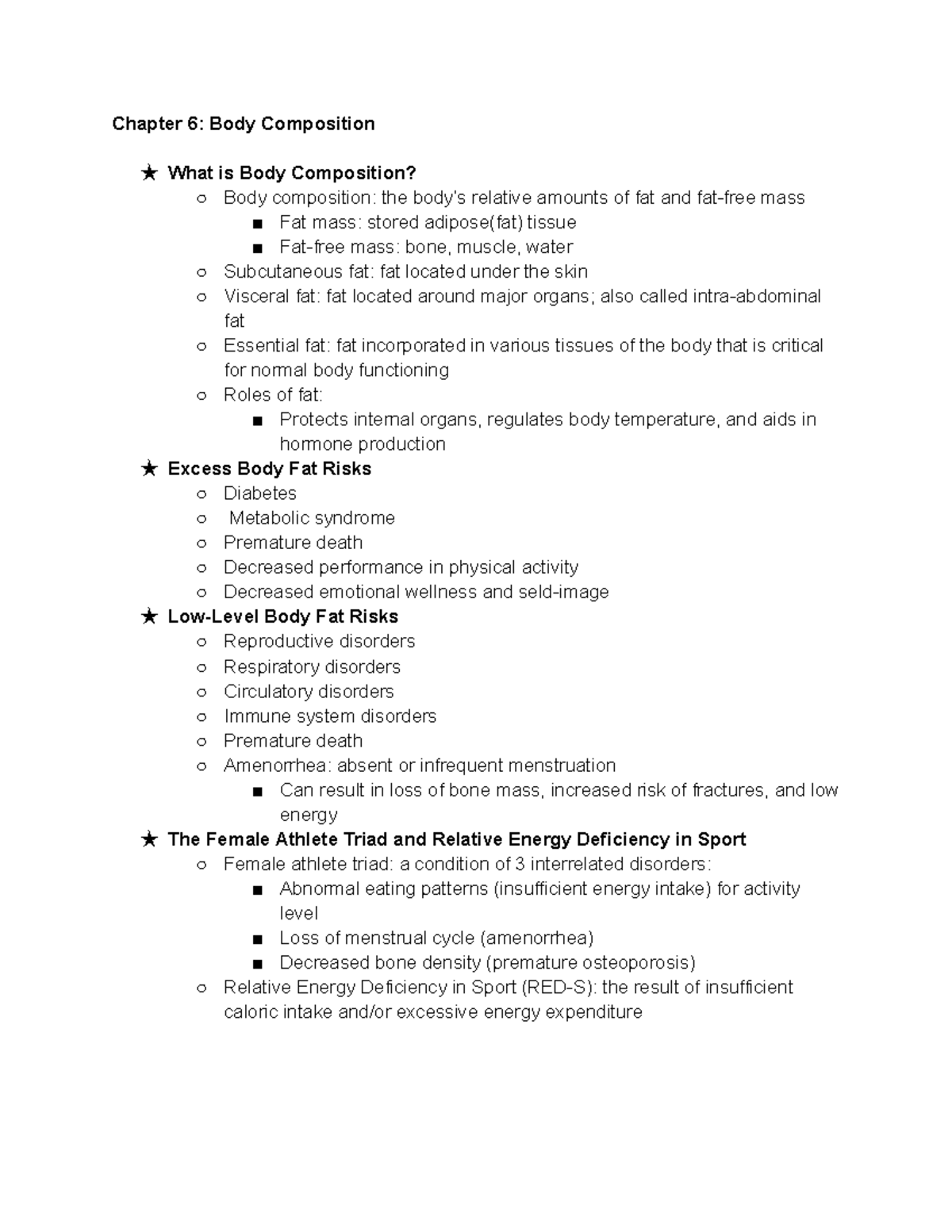 Hp200 Chapter 6 Notes Teacher Madison Eddy Chapter 6 Body