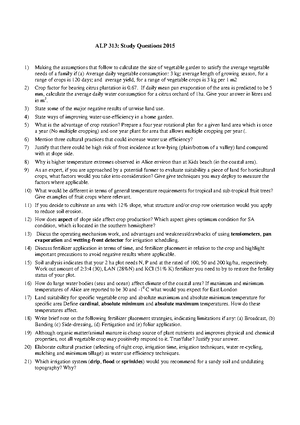 ALP 313 Fodder FLOW Planning notes - ALP 313 LAND USE PLANNING FODDER ...