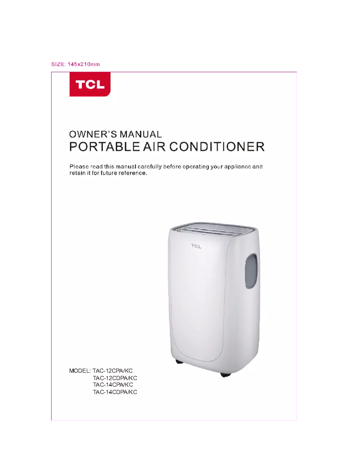 Manual de usuario TCL TAC-12CPA KC (20 páginas) - Anatomia y Tecnica ...