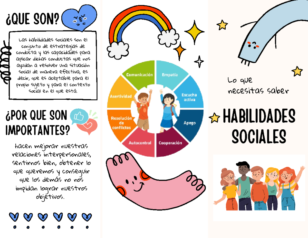 Triptico - ¿QUE SON? Lo que necesitas saber HABILIDADES SOCIALES Las ...