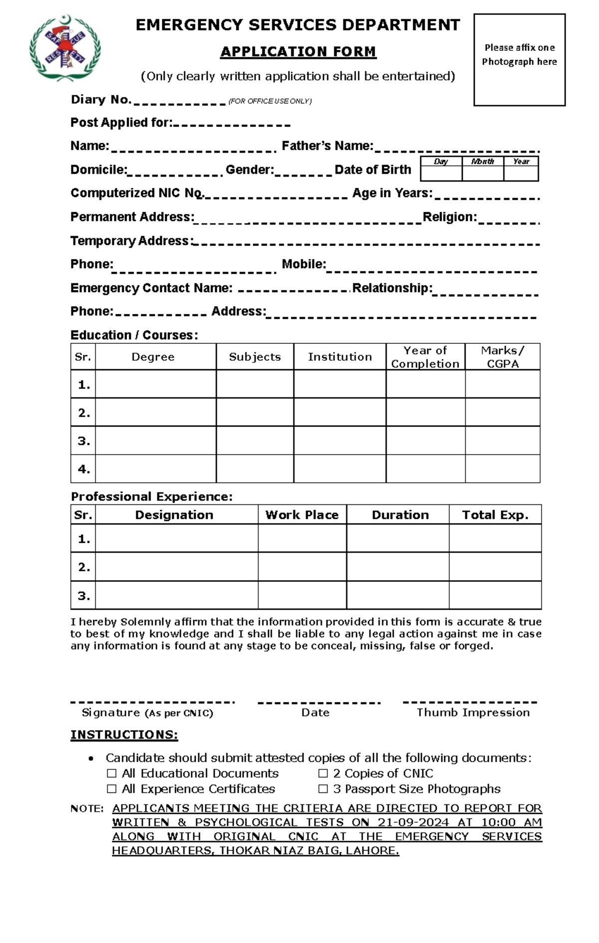 Application-FORM - Summary Fundamentals of Probability with Stochastic Processes - EMERGENCY ...