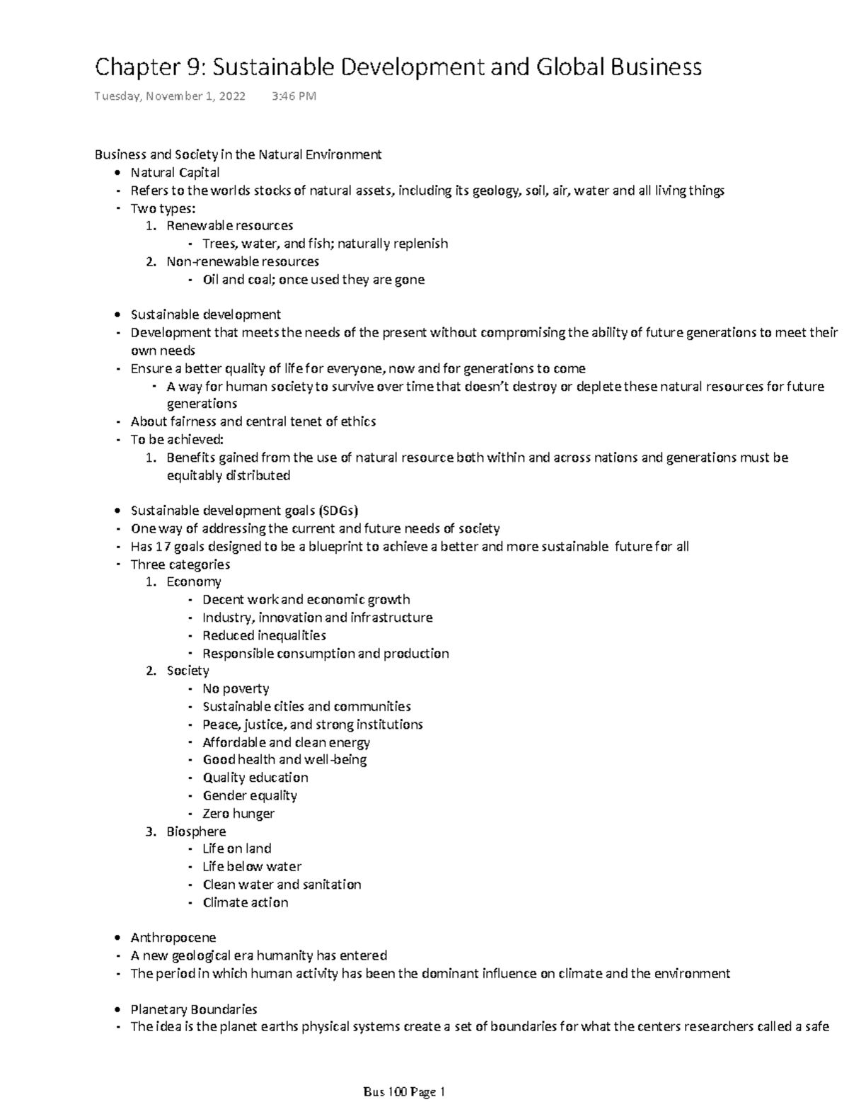 Sustainable Development and Global Business - Business and Society in ...