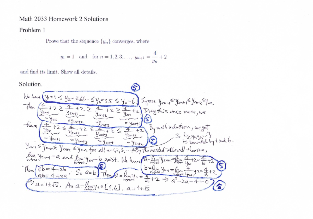 2033hw2(2020)sol - Homework2 - Mathematical Analysi - Problem 2 Solution implies - Studocu