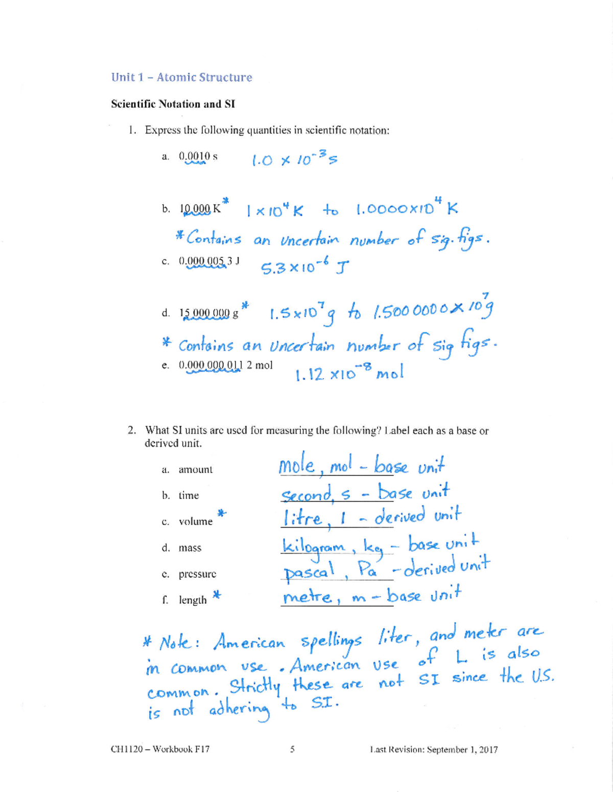 Unit 1 - Practice Exam (Answers Included) - CH1120 - Studocu