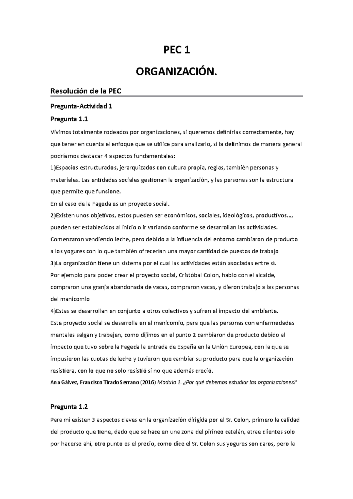 PEC 1 - Psicología de las organizaciones - UOC - Studocu