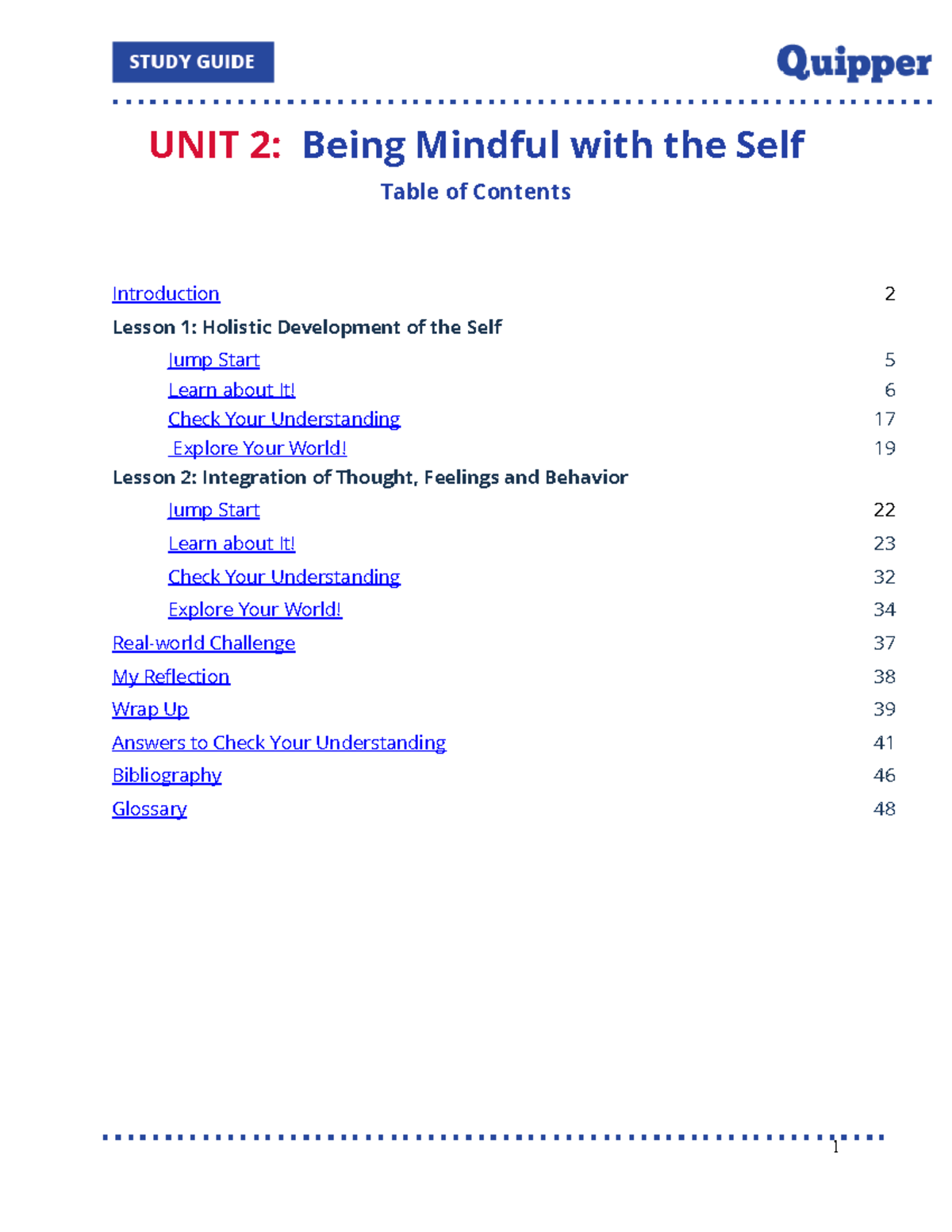 PD 02 FD - Personal development pdf - UNIT 2: Being Mindful with the ...