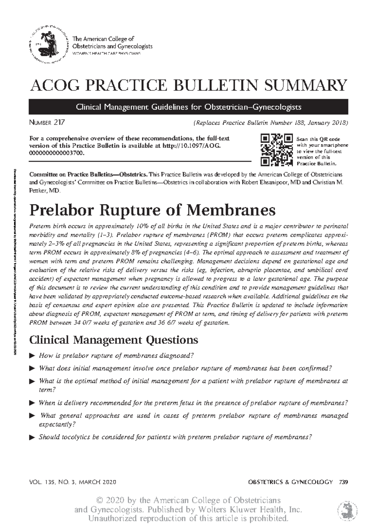 Acog guía de manejo de ruptura prematura de membranas - Downloaded from ...