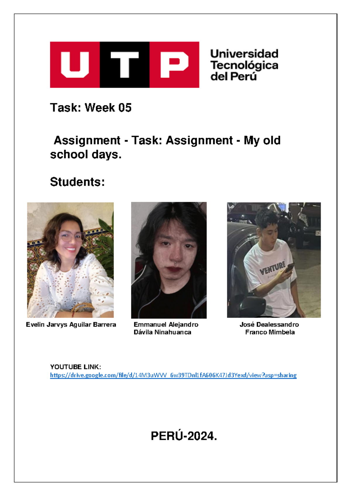 AC-S05- Week 05 -My old school days - Task: Week 05 Assignment - Task: Assignment - My old ...