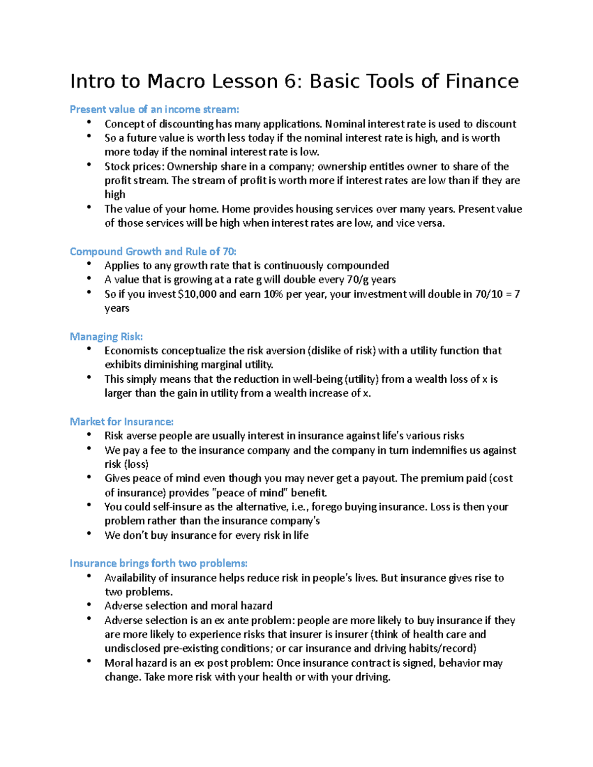 Intro to Macro Lesson 6 - Prof. Jonathan Ostry - Intro to Macro Lesson ...