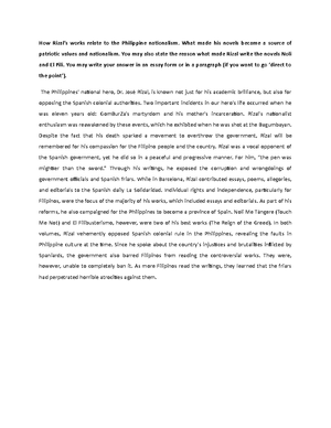 Life and Works of Rizal - 1. Why should we study the Life and Works of ...