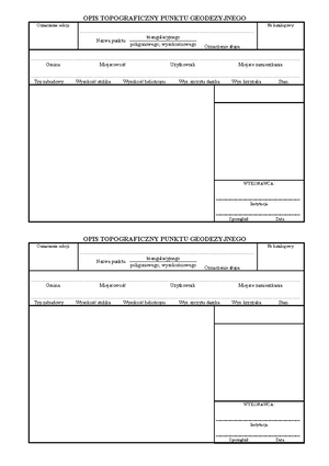 Szablon - strona 1 – tytułowa ZADANIA Z PRZEDMIOTU KARTOGRAFIA NIEZBĘDNE DANE: nazwa przedmiotu ...