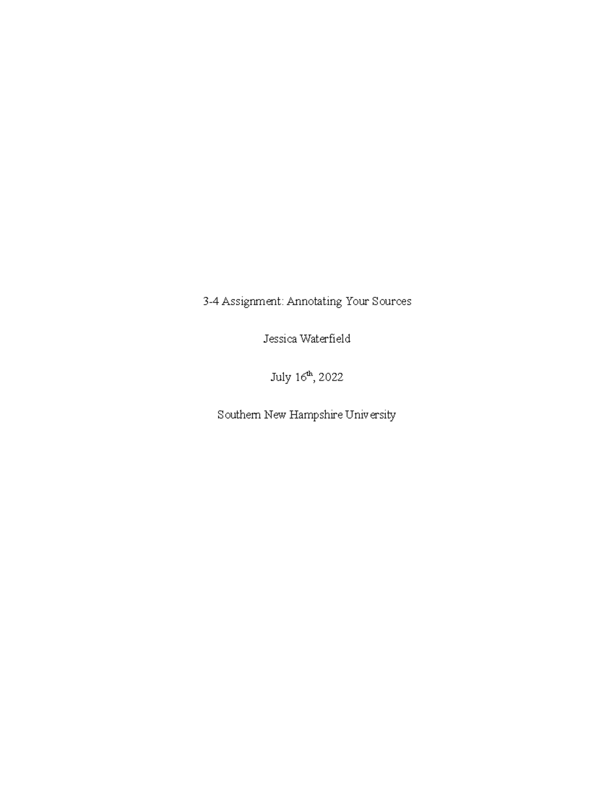 3 4 Assignment Annotating Your Sources 3 4 Assignment Annotating