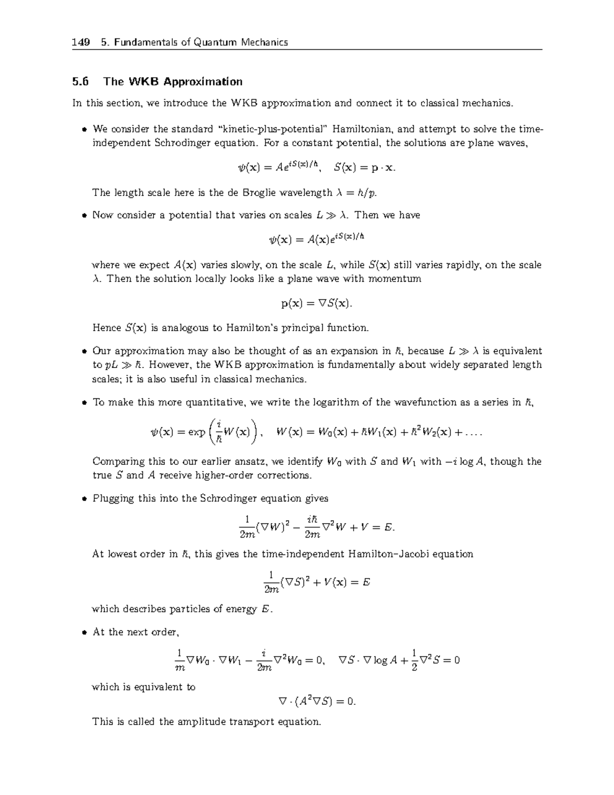Physics-37 - Physics summary course - 5 The WKB Approximation In this ...