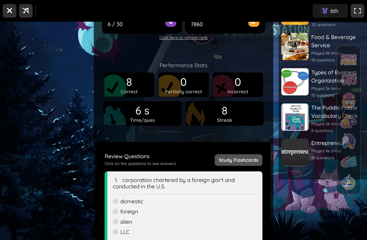 Summary - Quizizz - Yes - Review Questions Click on the questions to ...