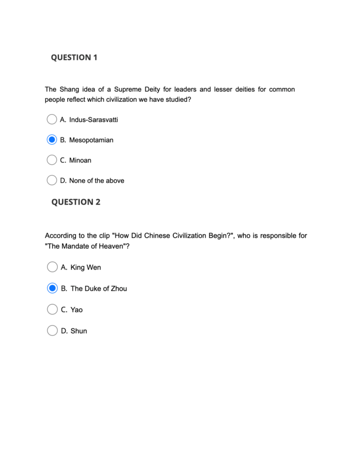 China Quiz Answers - HUM 100 - Studocu