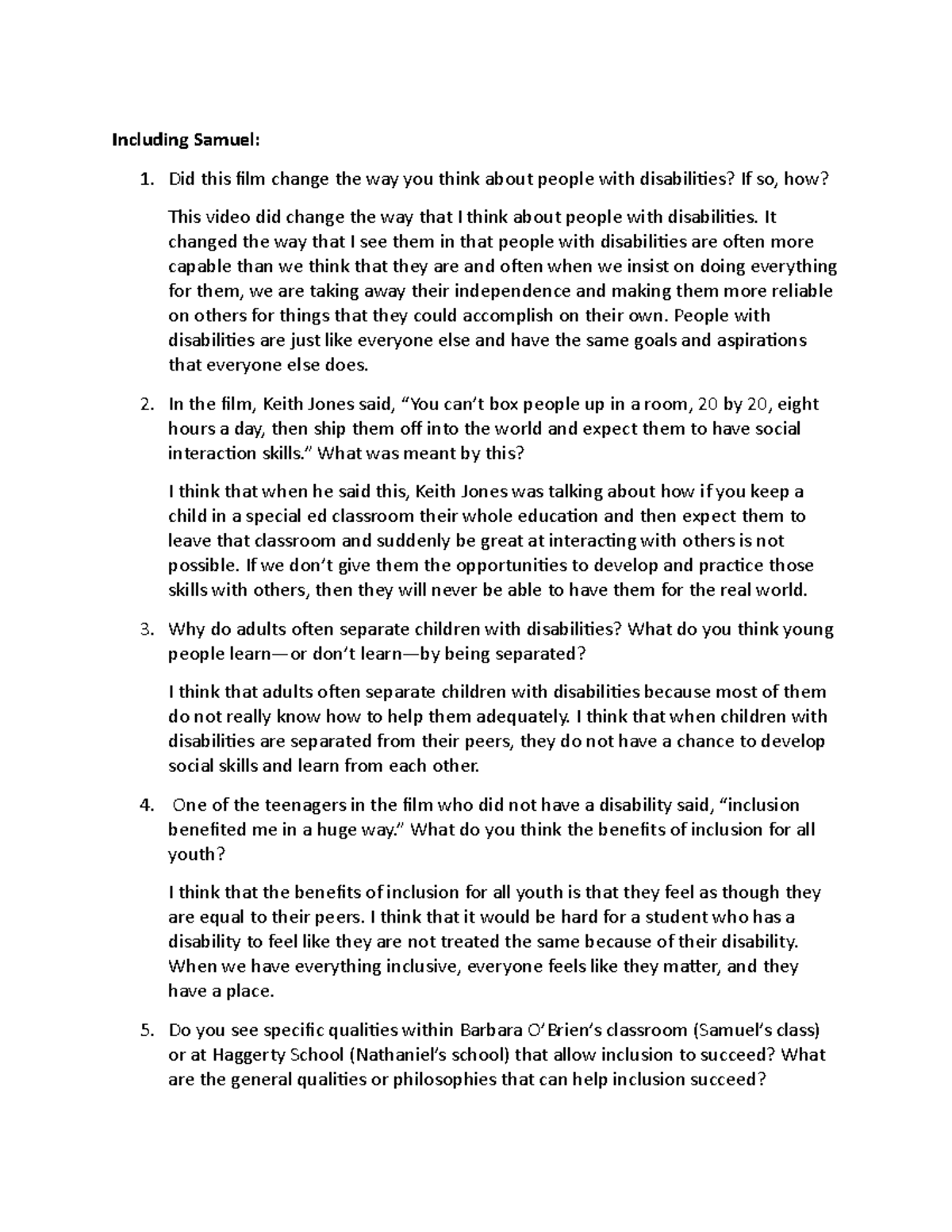 Including Samuel and Educating Peter - Including Samuel: Did this film ...