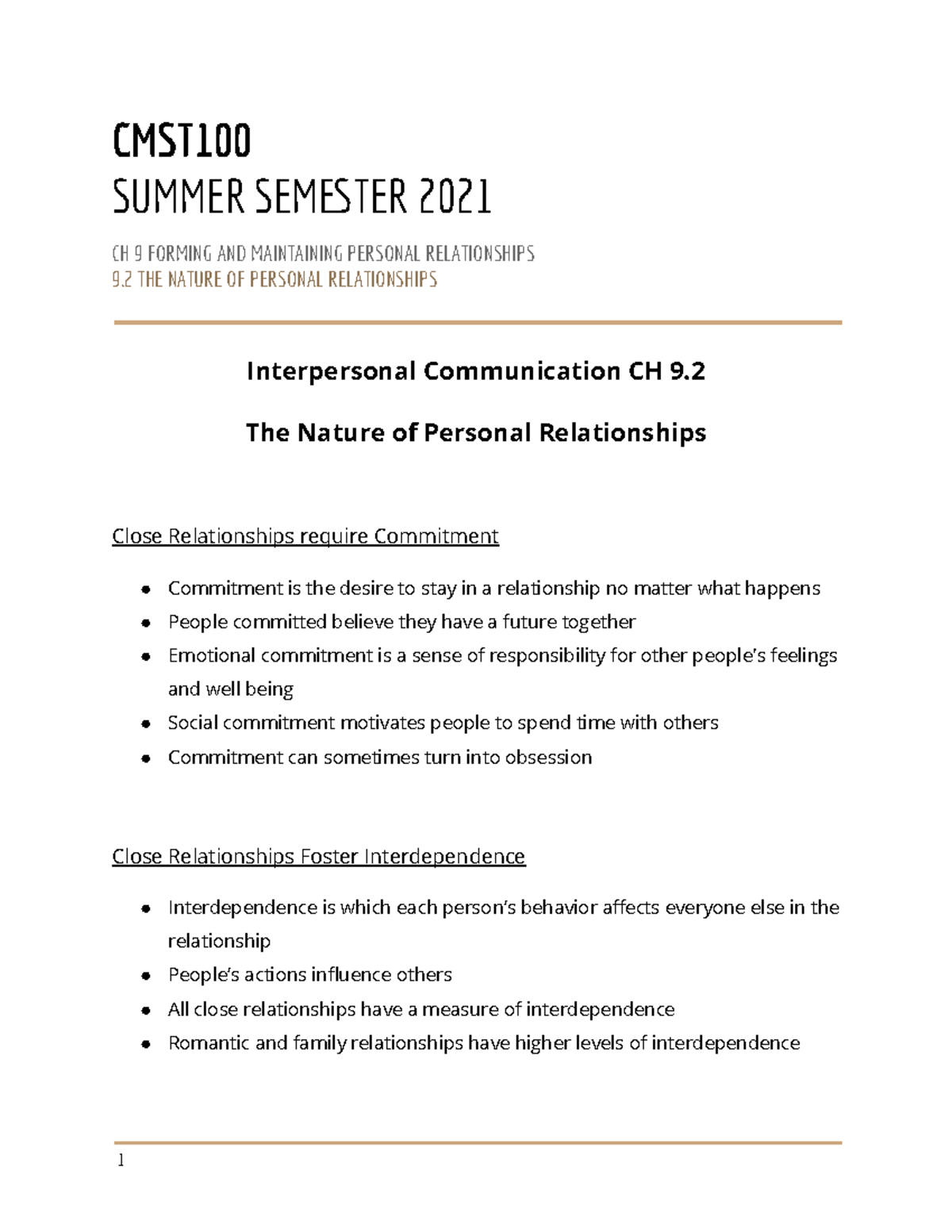 2021-interpersonal_communication-lecture_notes_9.2_week4 - CMST SUMMER ...