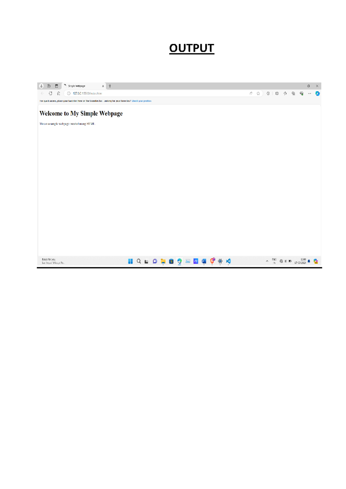 RAVI WEB Output - B.Tech. - Studocu