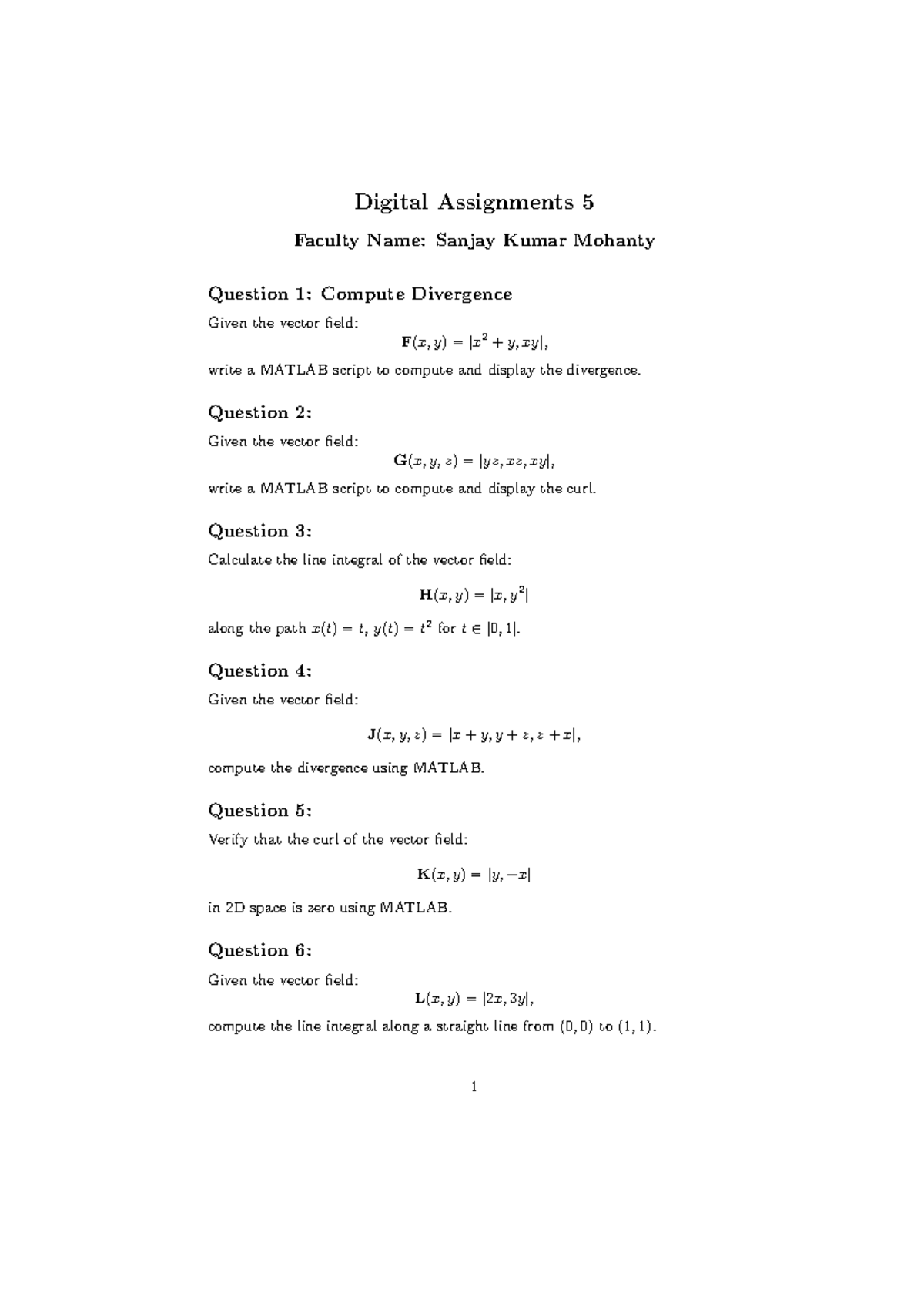 VL2024250106716 AST05 - Digital Assignments 5 Faculty Name: Sanjay ...