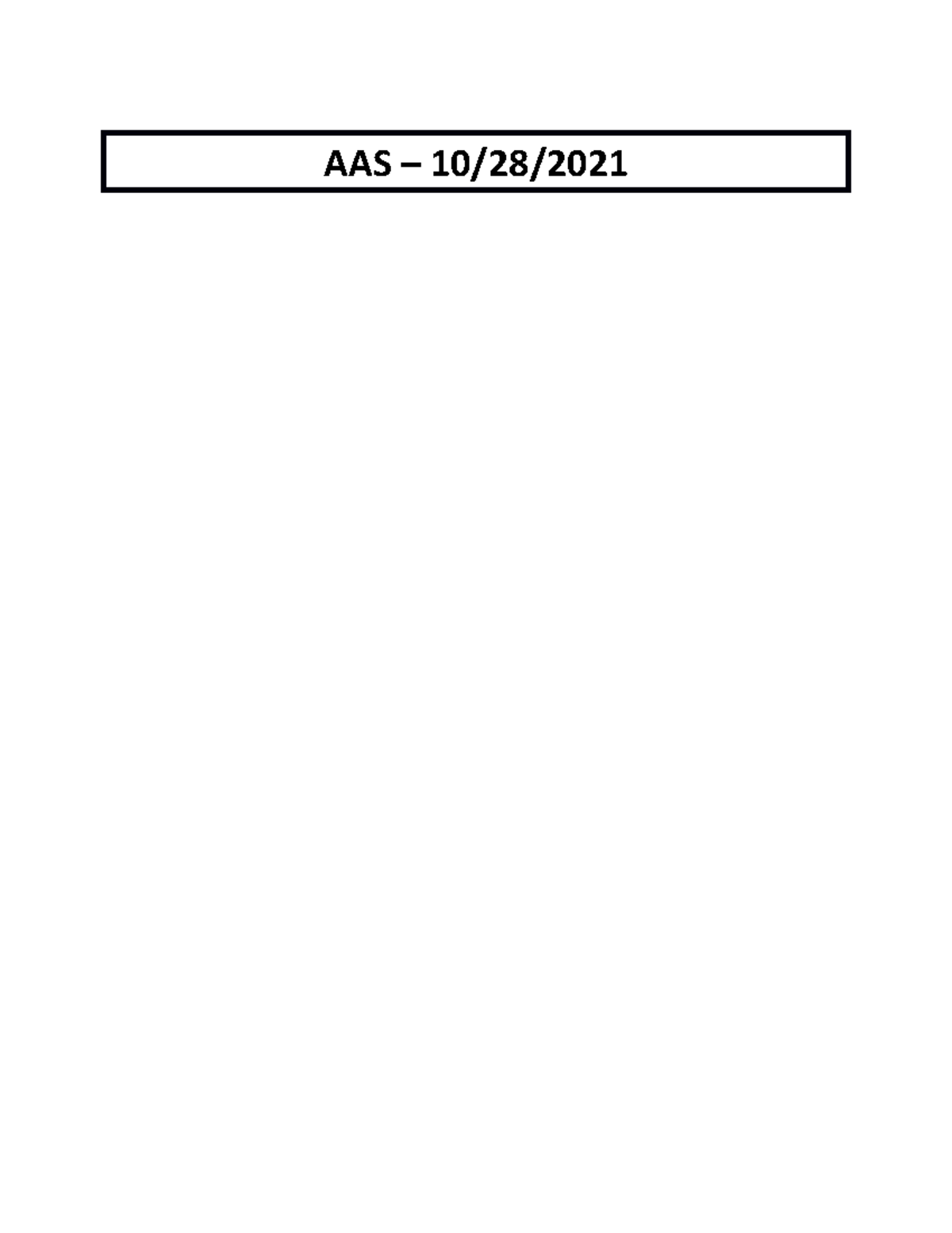 AAS Notes - AAS – 10/28/ Taylor 3 Review Key Terms/ Concepts ...