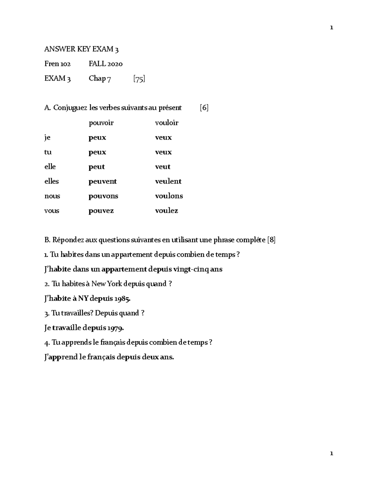 Answer KEY EXAM 3 Fren 102 Fall 2020 ANSWER KEY EXAM 3 Fren 102 FALL answer-key-exam-3-fren-102-fall-2020-answer-key-exam-3-fren-102-fall