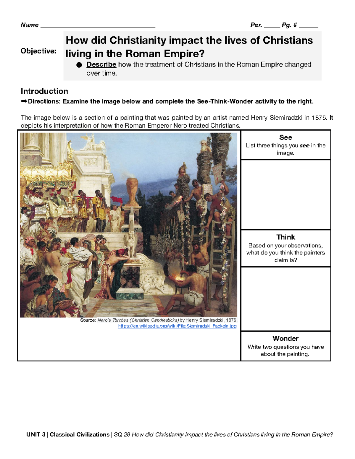 How did Christianity impact the lives of Christians living in the Roman ...