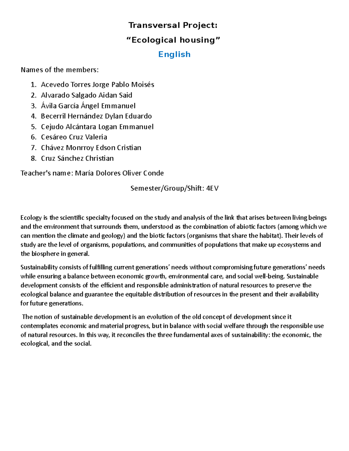 Transversal Project - tareas y apuntes - Transversal Project ...