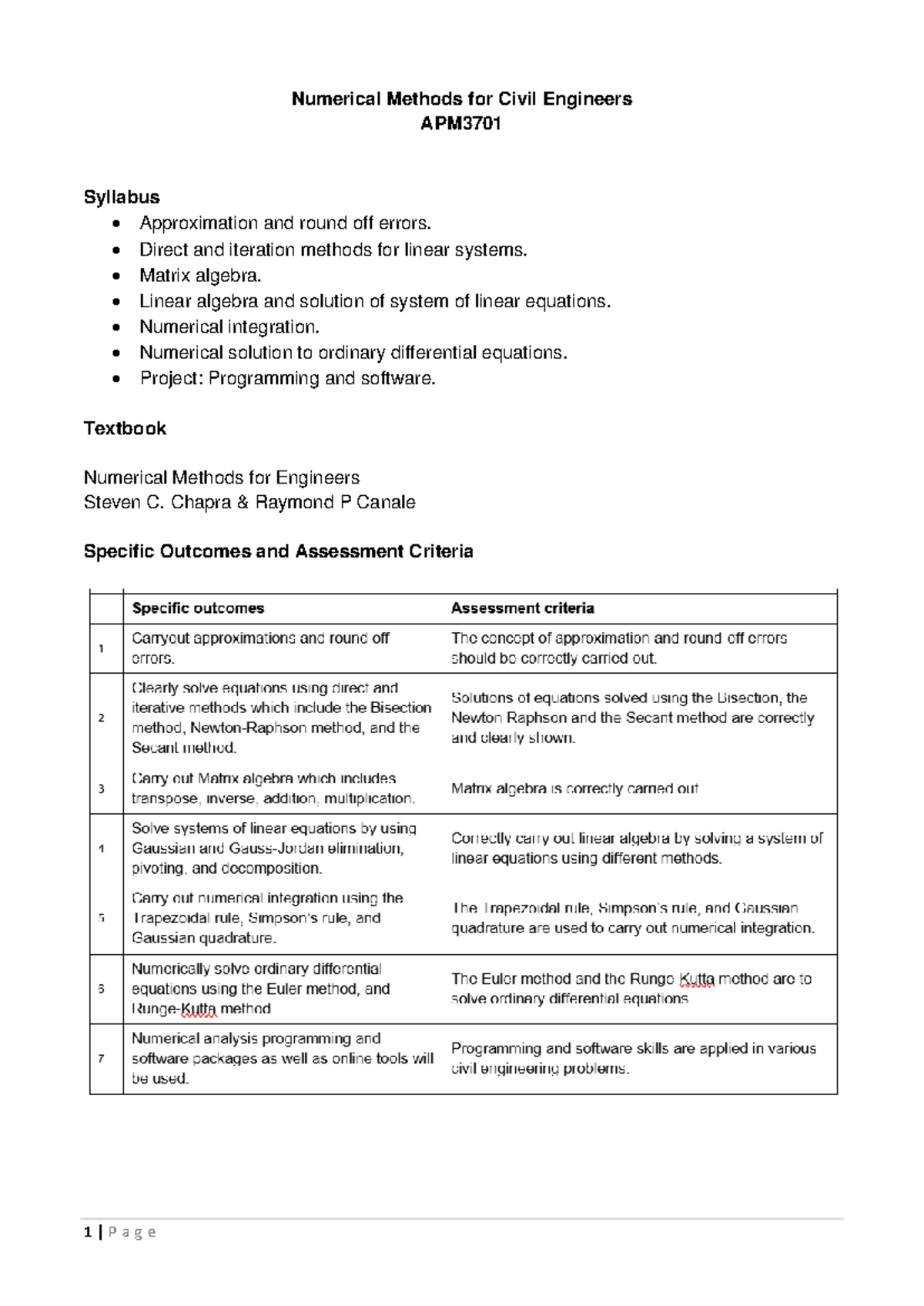 General Introduction - FYI - 1 | P a g e Numerical Methods for Civil ...