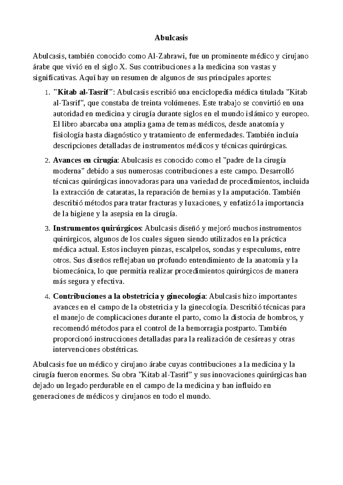 Abulcasis - Cosas varias - Abulcasis Abulcasis, también conocido como ...