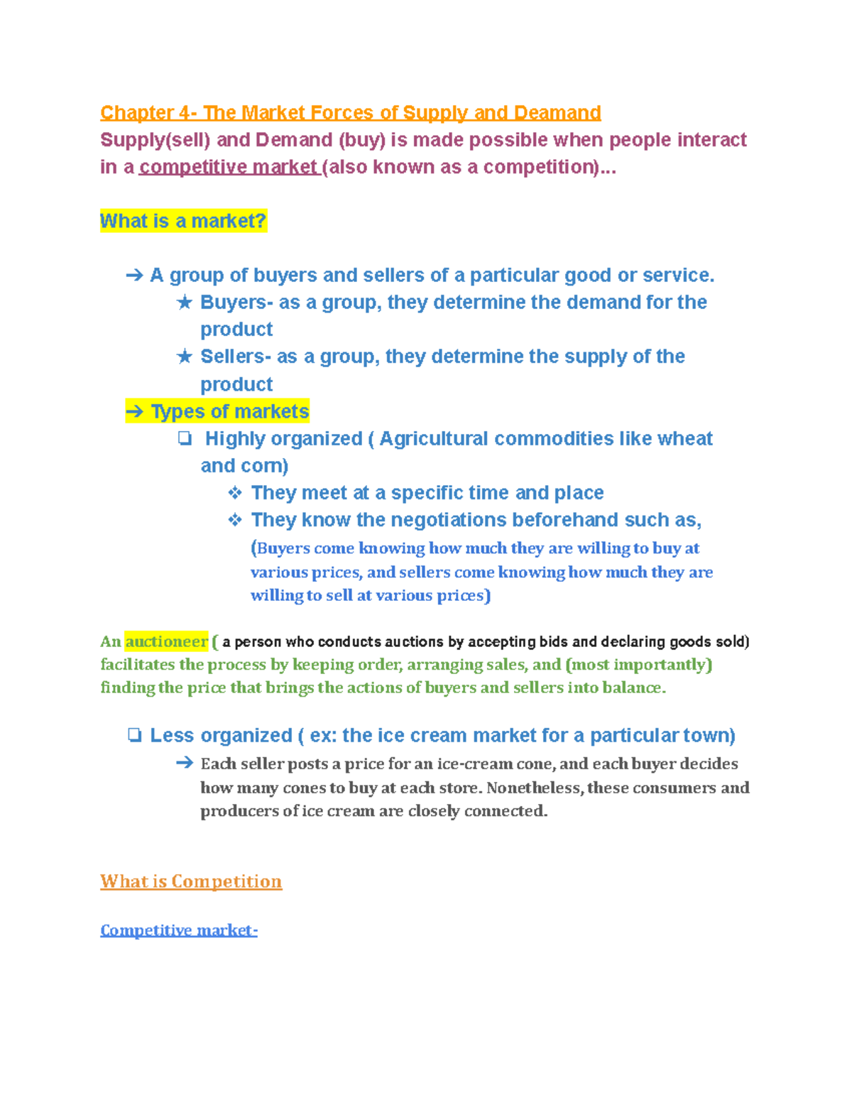 Mirco Economics study guide - Chapter 4- The Market Forces of Supply ...