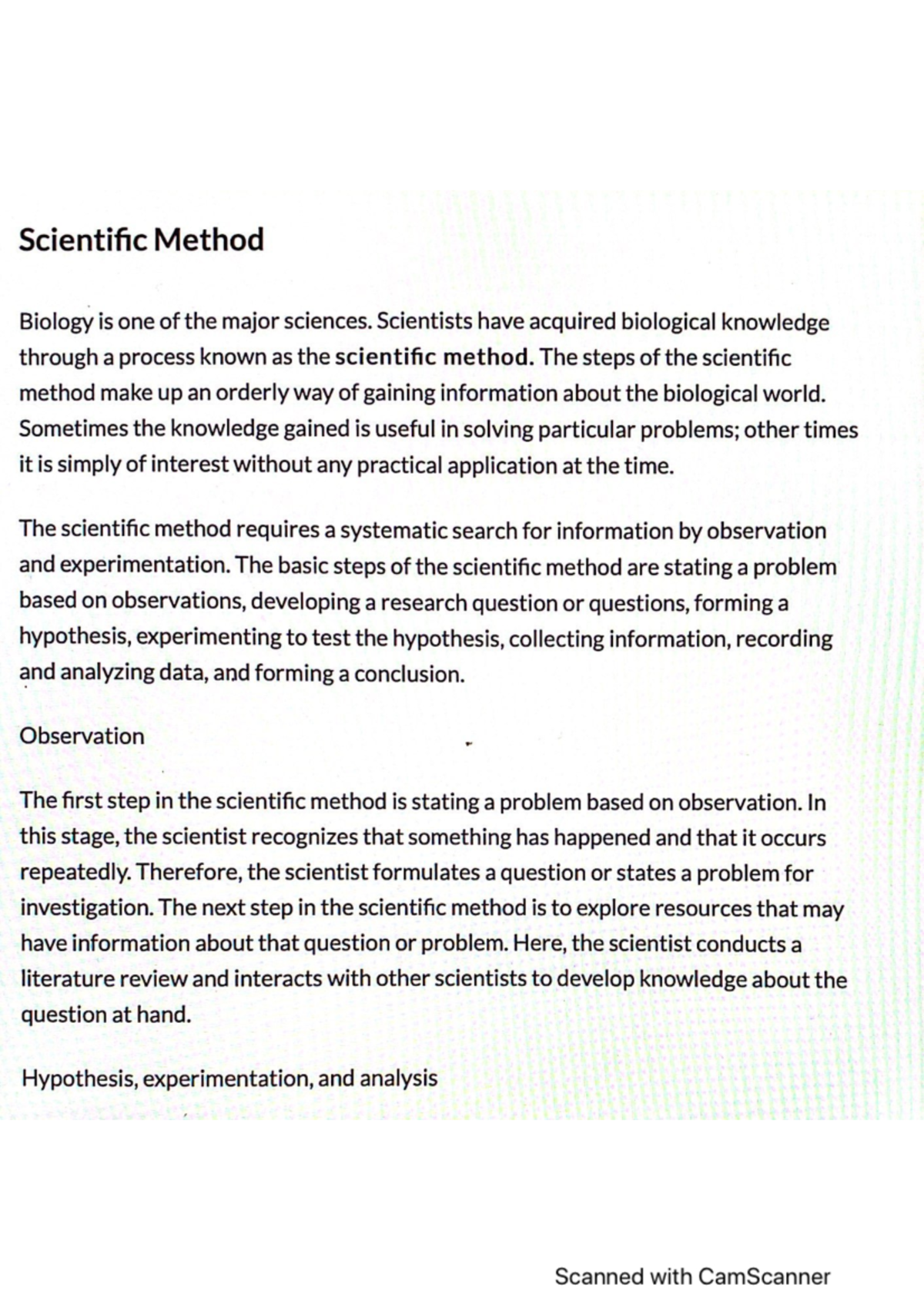 Scientific method - FGCU - Scientific Method Biology is one of the ...