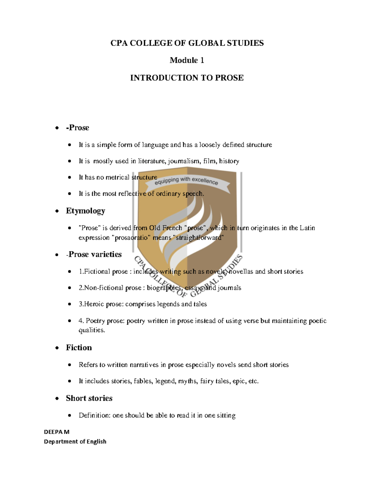 3rd Semester BA 1st dot notes July-converted - DEEPA M CPA COLLEGE OF ...