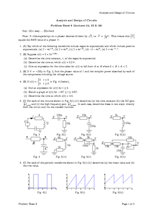 E2 CAS Sample Paper 1 - ELEC50001 – Circuits and Systems SAMPLE PAPER 1 ...