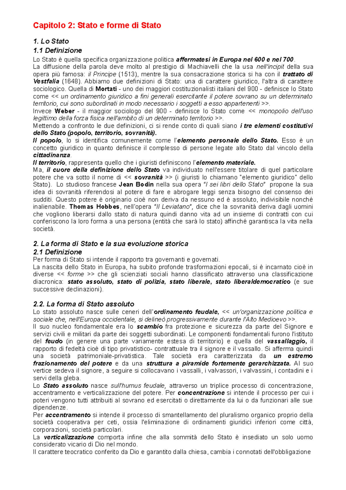 Stato, forme di stato, forme di governo - Capitolo 2: Stato e forme di ...