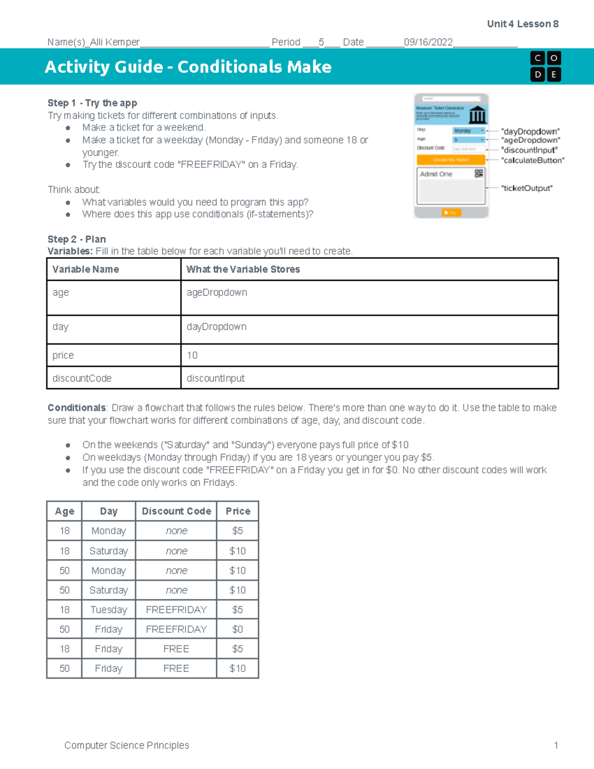 Activity%20Guide%20-%20Conditionals%20Make%20-%20Unit%204%20Lesson%208 ...