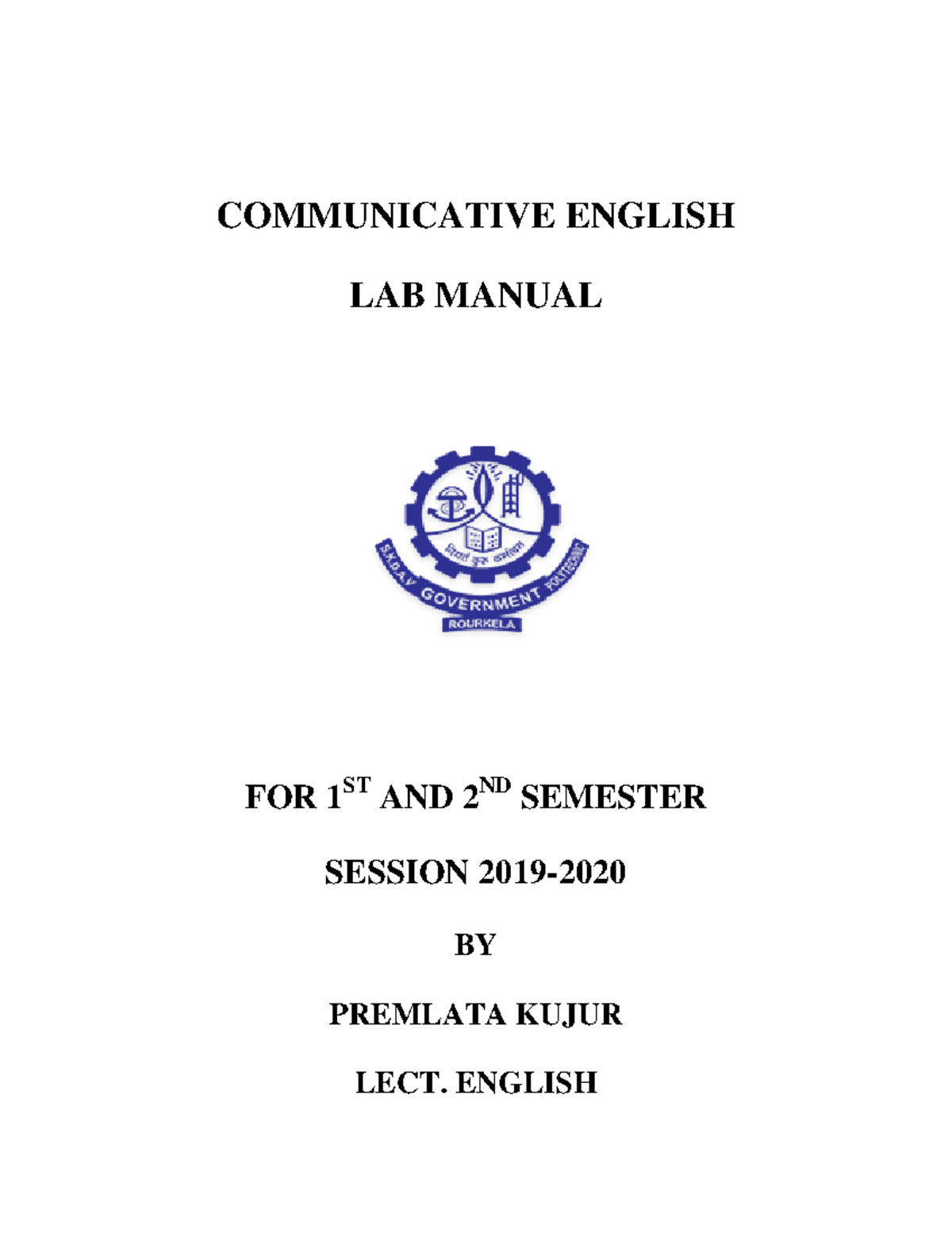 Communicative english lab manual 1643268175 - COMMUNICATIVE ENGLISH LAB ...
