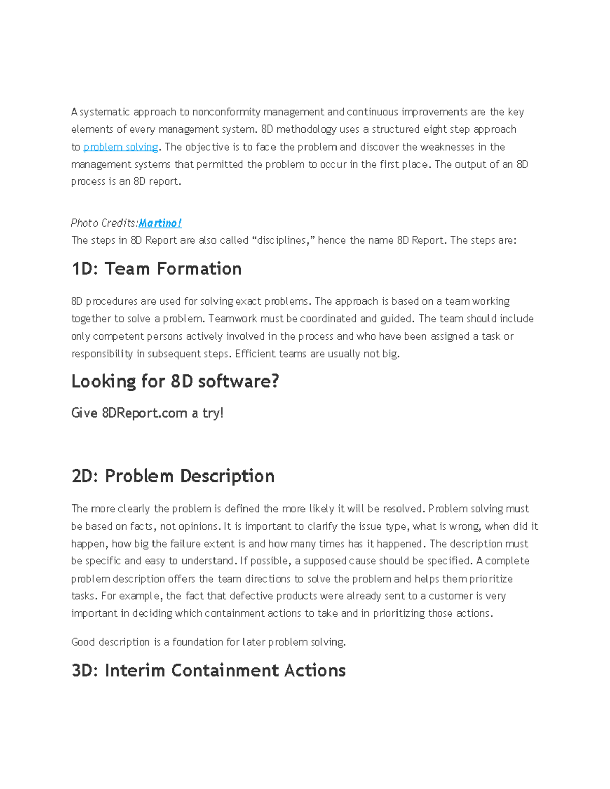 8D Report - 8D Report A systematic approach to nonconformity management ...