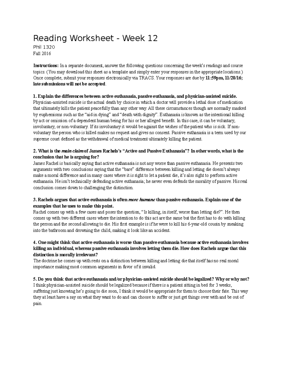 Week12Worksheet - week12 - Reading Worksheet - Week 12 Phil 1320 Fall ...