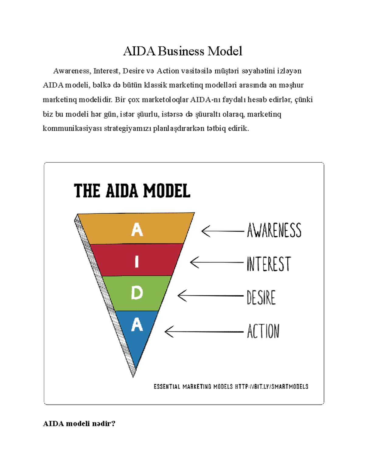 AIDA Business model - nbbbb - AIDA Business Model Awareness, Interest, Desire və Action ...