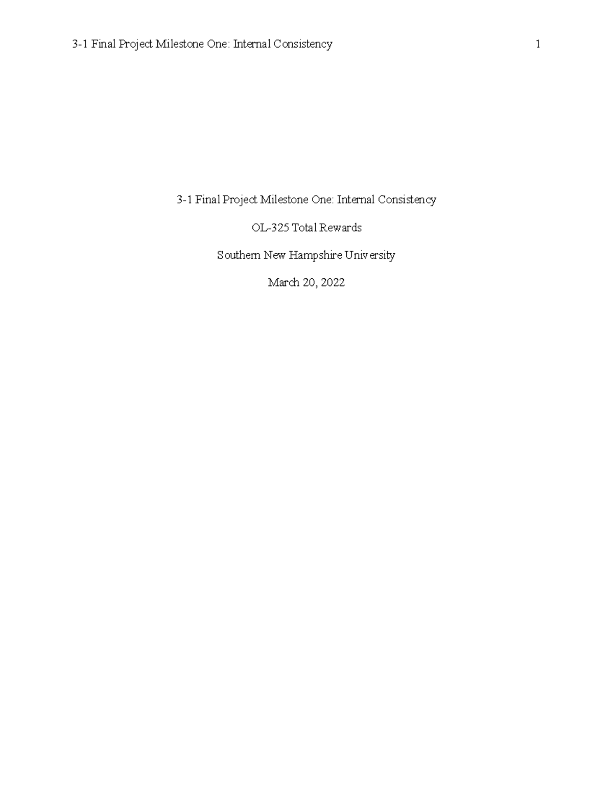 3-1 Final Project Milestone One - Internal Consistency - Job ...