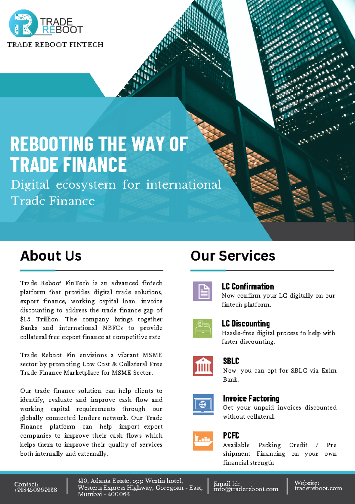 683278986 Brochure Trade finance - Email Id: info@tradereboot 410 ...
