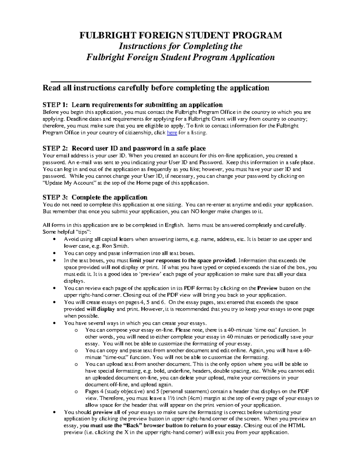 Amideast instructions 332 1 - FULBRIGHT FOREIGN STUDENT PROGRAM ...