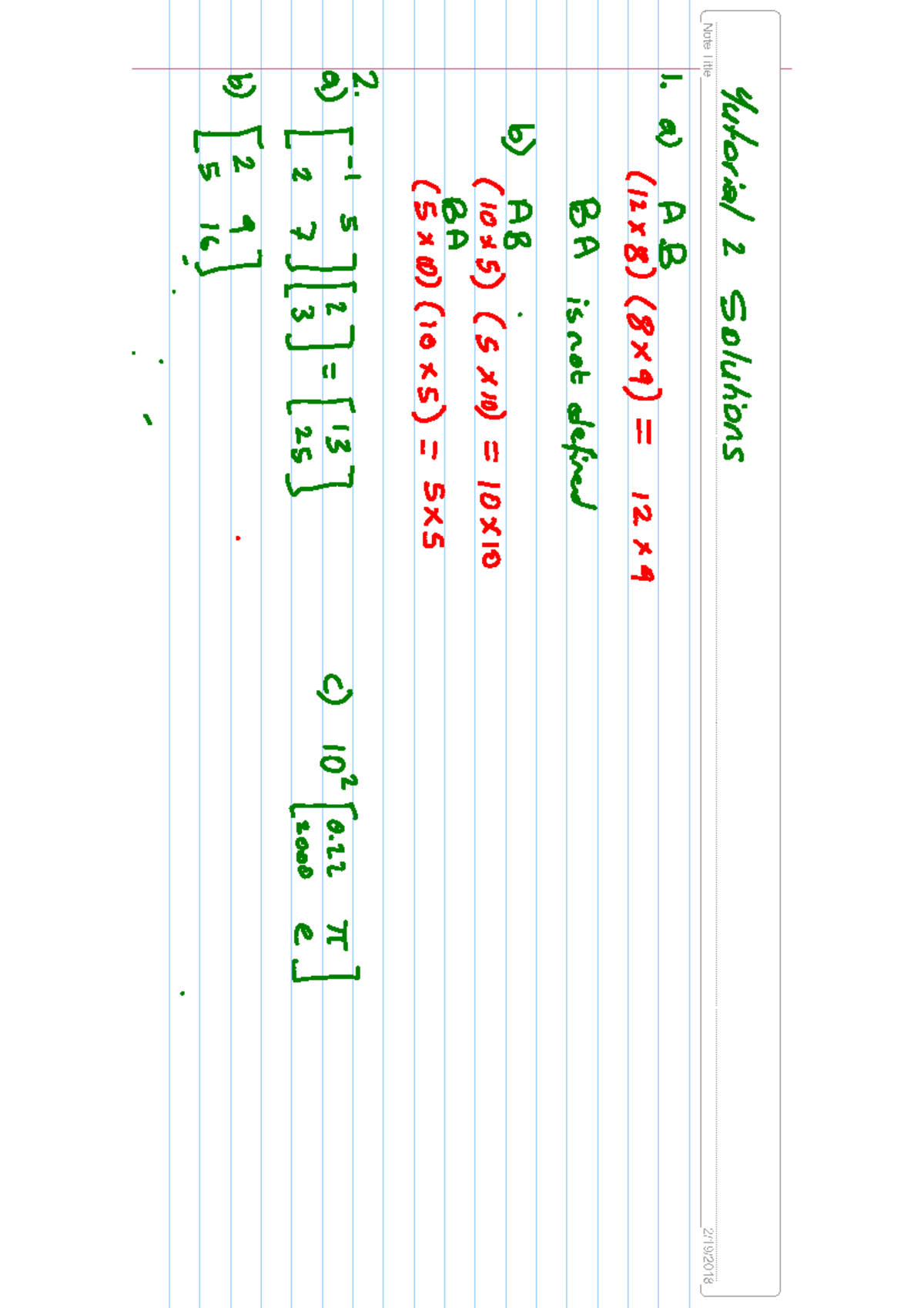 Tutorial 2 solutions - STUDY MATERIAL - MATH130 - Studocu