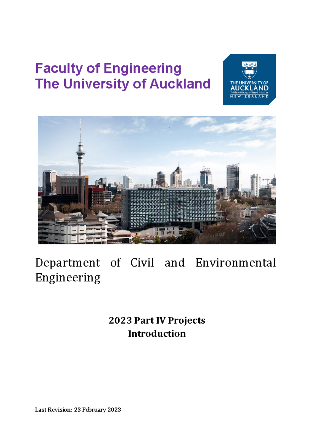 2023 P4P Handbook CEE - introduction hand book for civil 705 - Faculty ...